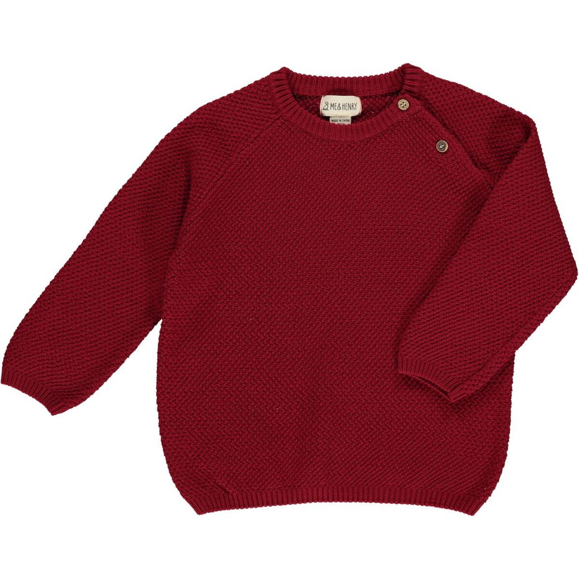 Me + Henry Roan Sweater - Red – Tiny Seeds